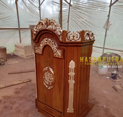 Podium Masjid Minimalis - Podium Masjid Jati - Podium Ukir Jepara